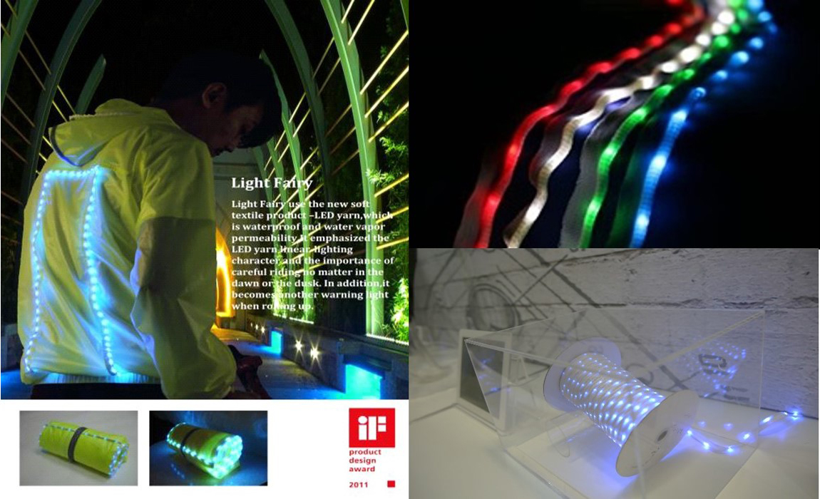 2.LED embedded in yarn technology – Jiunfab